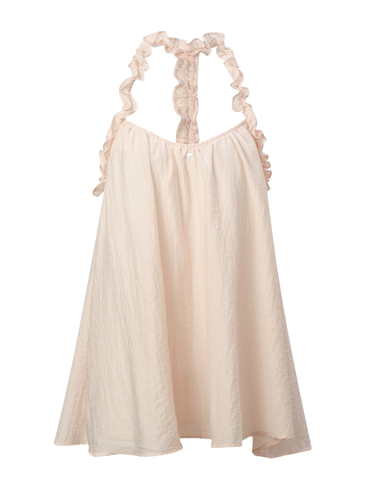 weekendhub Ruffle Halter Babydoll Top – CHINANIO