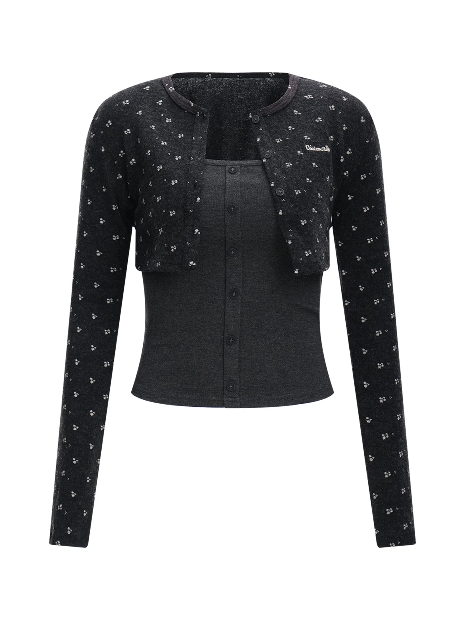 weekendhub Floral Knit Cardigan & Cami Set – CHINANIO