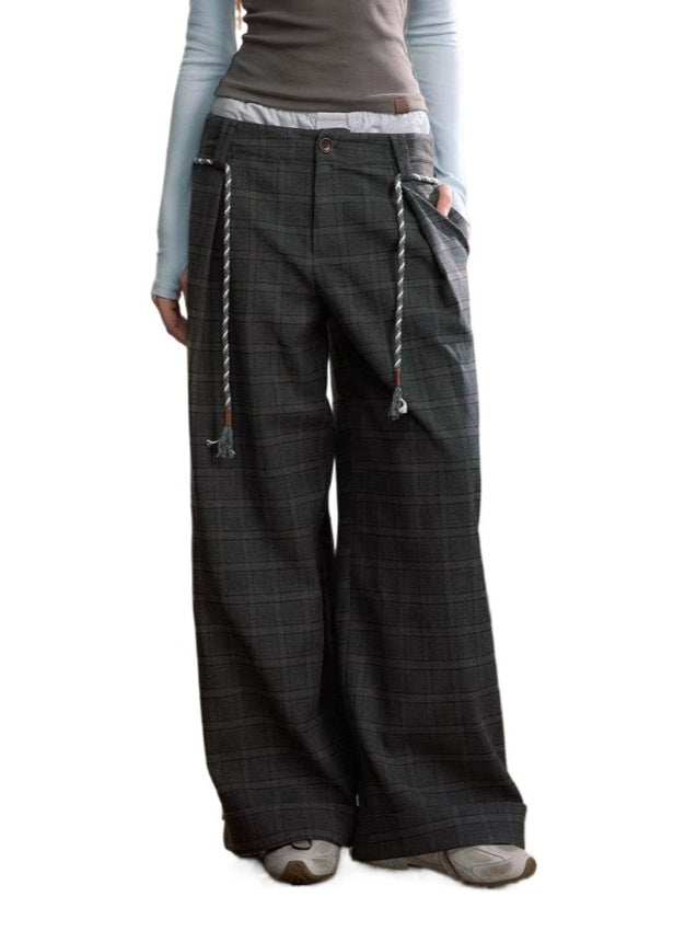 VIAPITTI Double Waist Plaid Trousers – CHINANIO